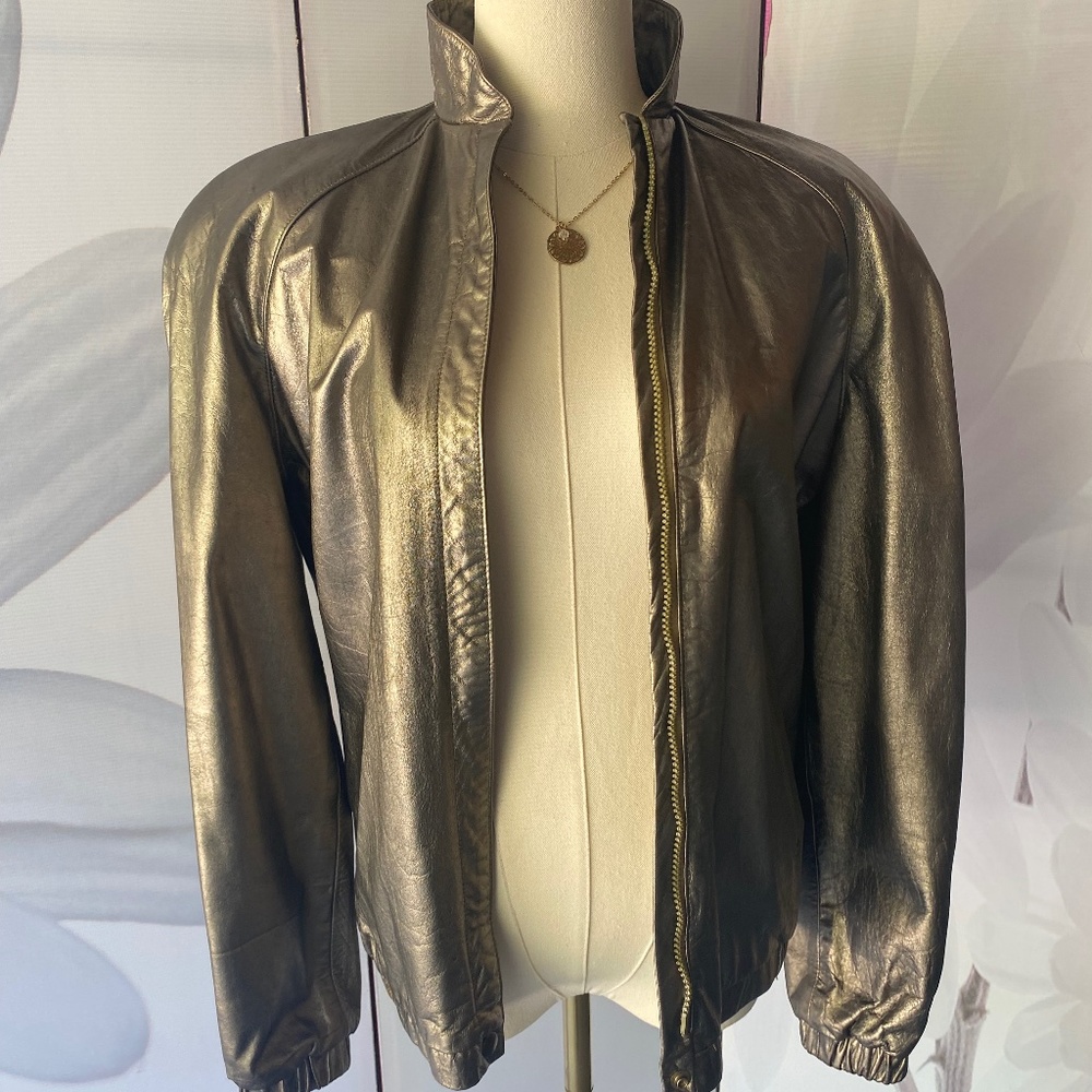 Samelson Abrams 1980’s Bronze Leather Jacket - Gem